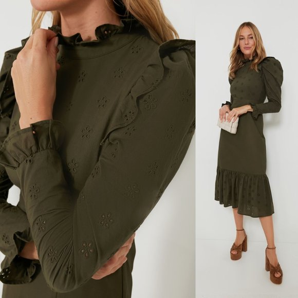 Hyacinth House | Dresses | Hyacinth House New Green Regina Ruffle Puff ...